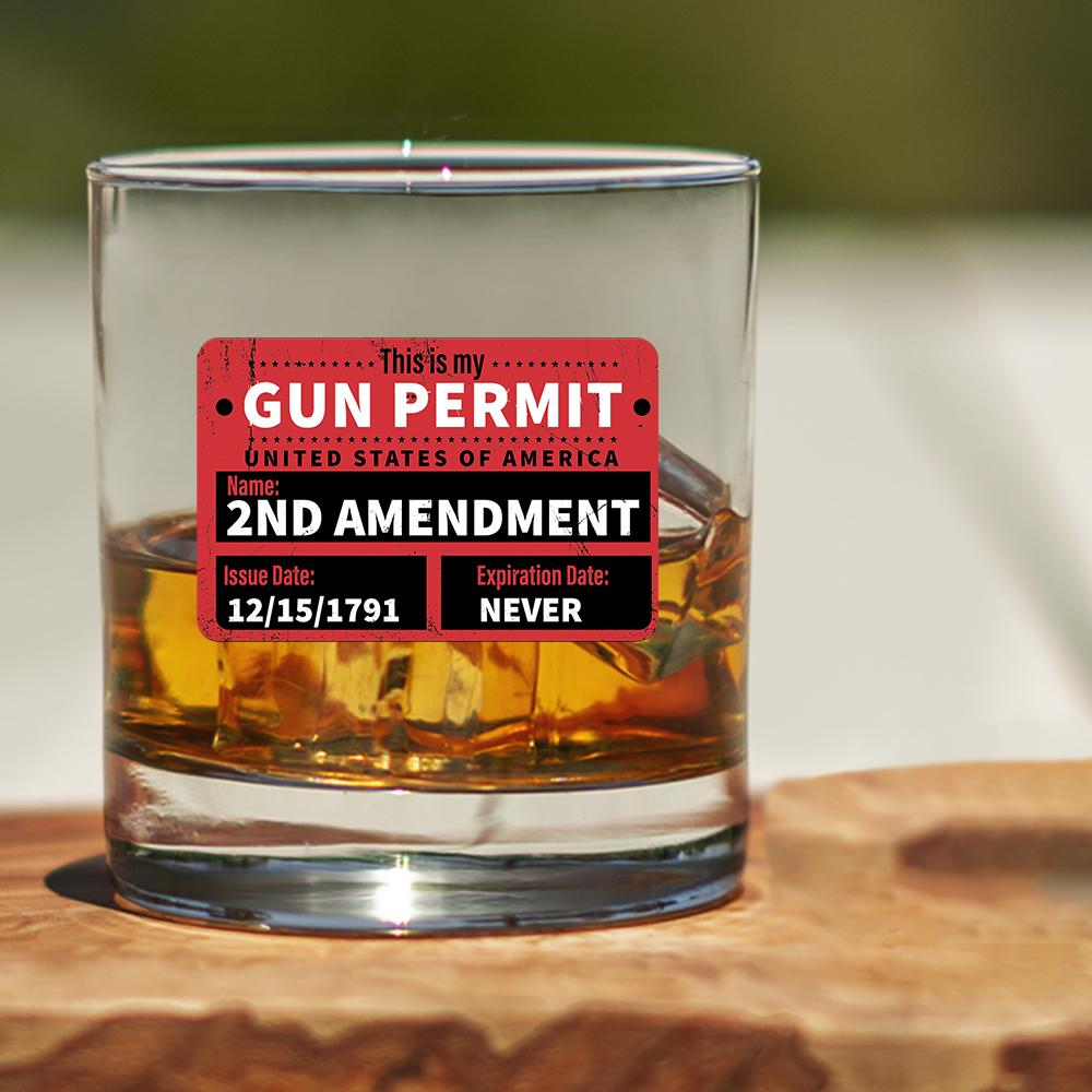 Whiskey Glass - Gun Permit Color – 2 Monkey Trading LLC
